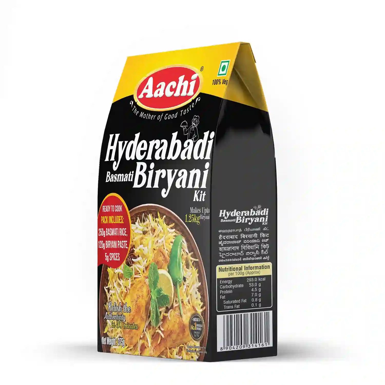 Aachi Hyderabadi Basmati Biryani Kit - 375 gms - Veeha Foods