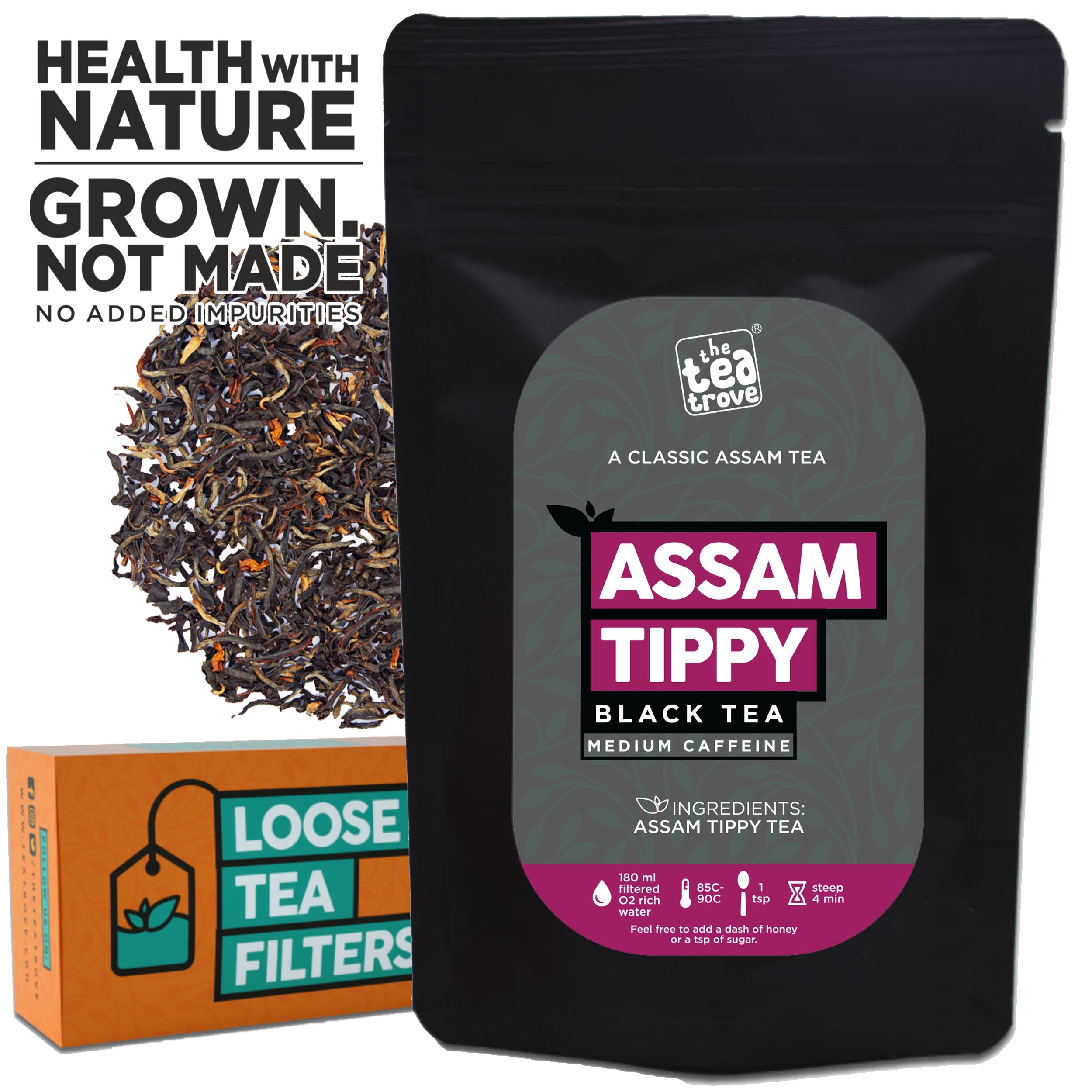 The Tea Trove Assam Tippy Tea - 100 gms – Veeha Foods
