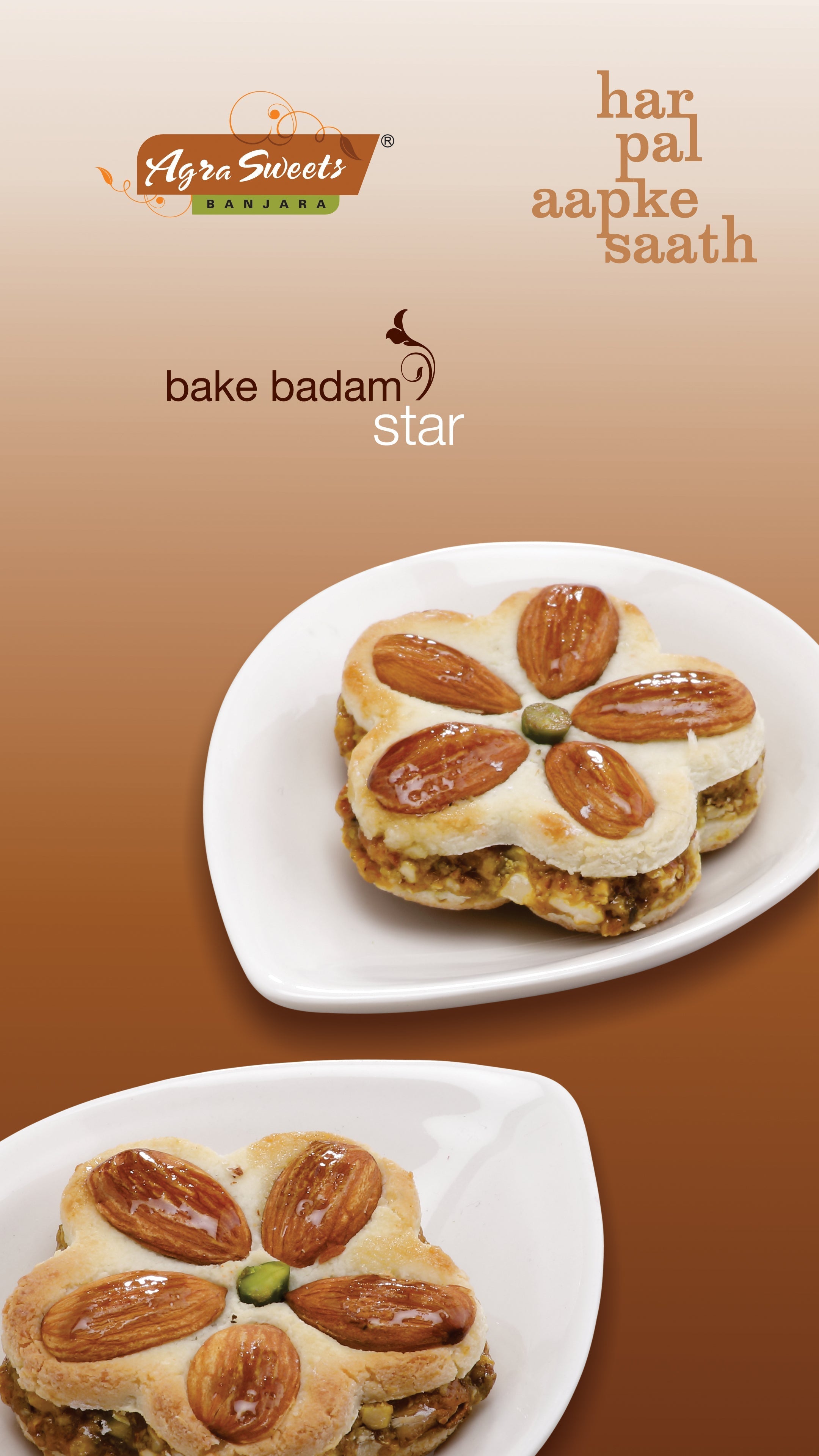 Agra Sweets Bnajara Bake Chocolate Dry fruit Cone - Veeha Foods