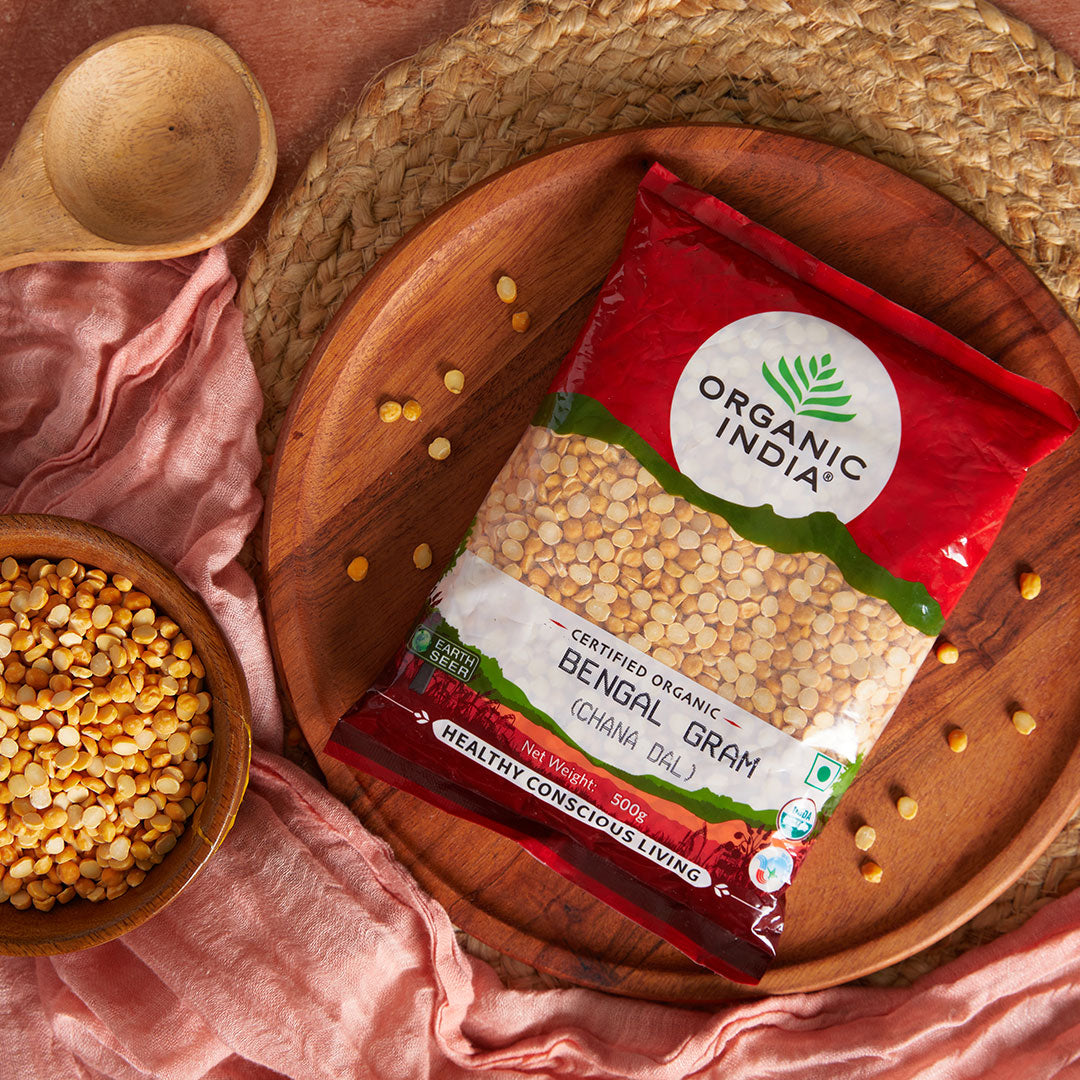 Organic India Bengal Gram (Chana Dal) - 500 gms - Veeha Foods