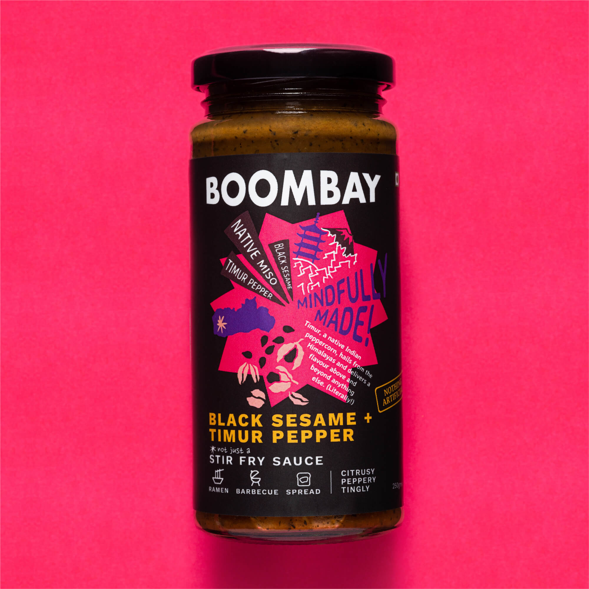 Boombay Black Sesame + Timur Pepper - 250 gms – Veeha Foods