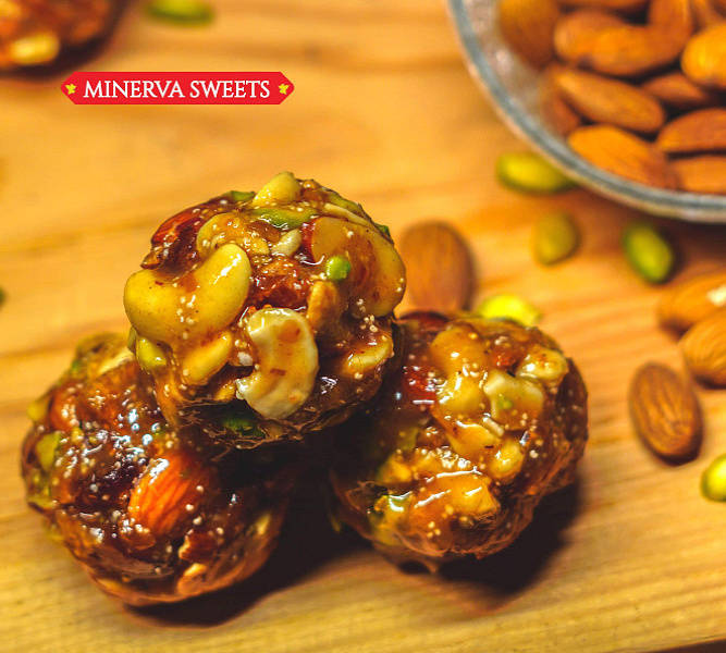 Minerva Sweets Dry Fruit Laddu - Veeha Foods