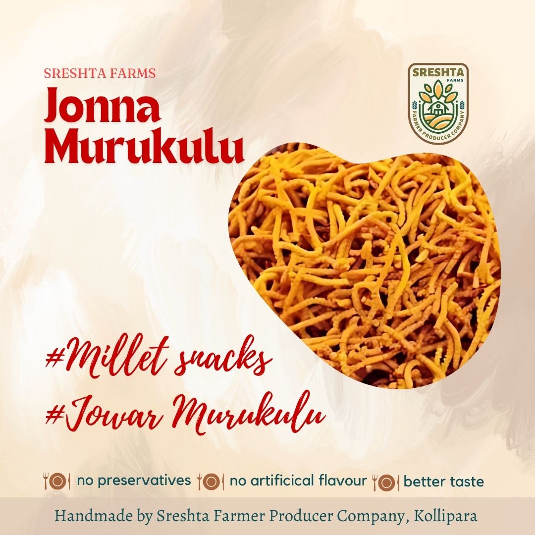 Sreshta Farms Jonna Murukulu - 250 gms - Veeha Foods
