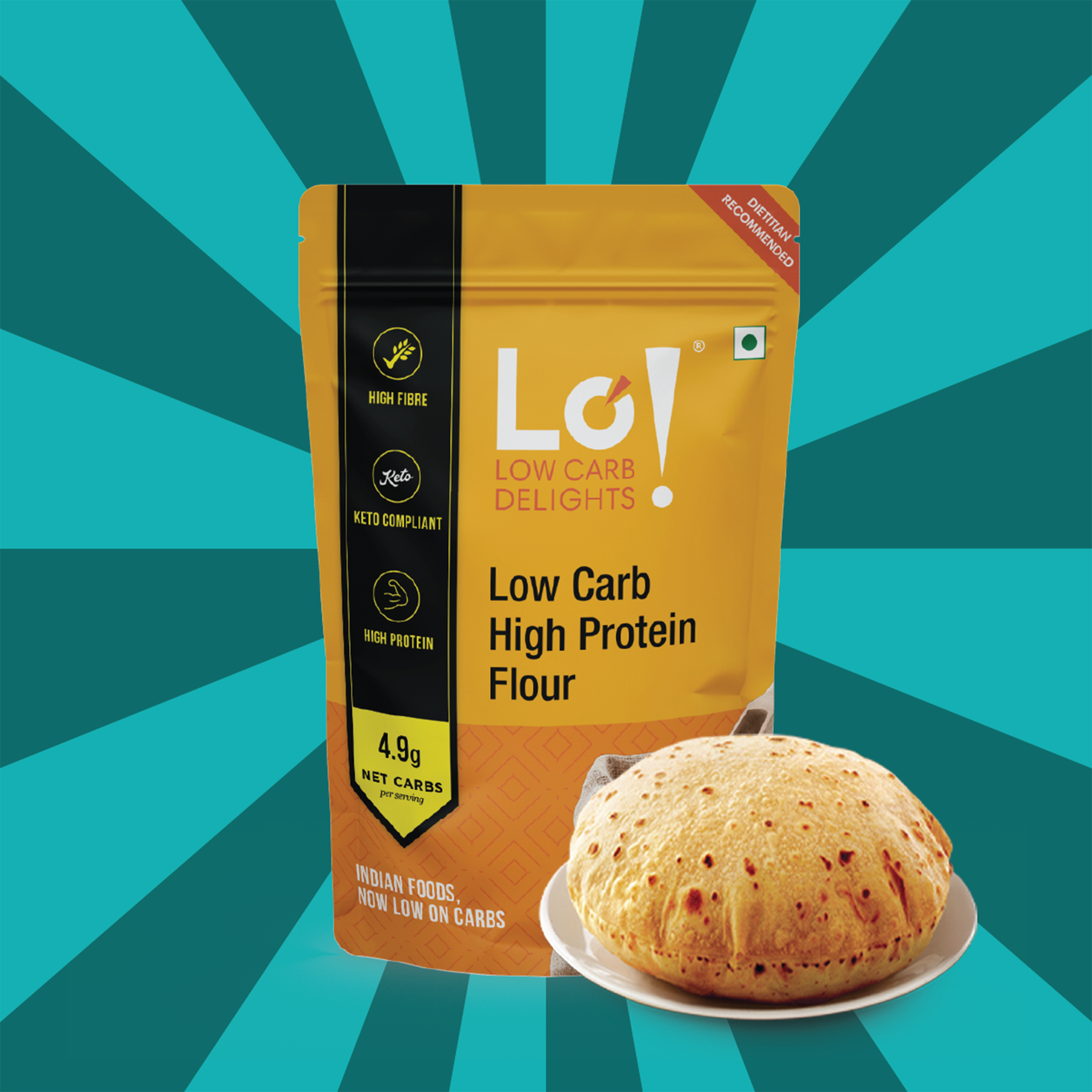 Lo Low Carb Delights Low Carb High Protein Atta - Veeha Foods