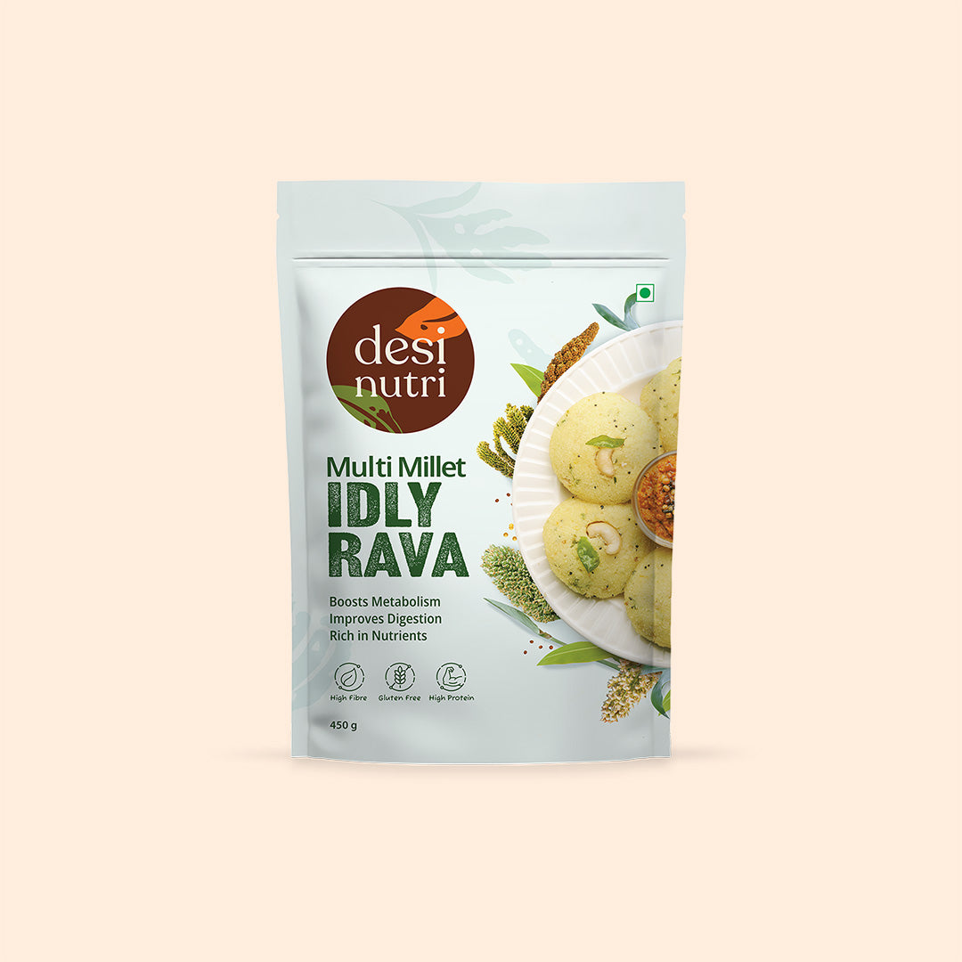 Desinutri Foods Multi Millet Idly Rava - 450 gms – Veeha Foods