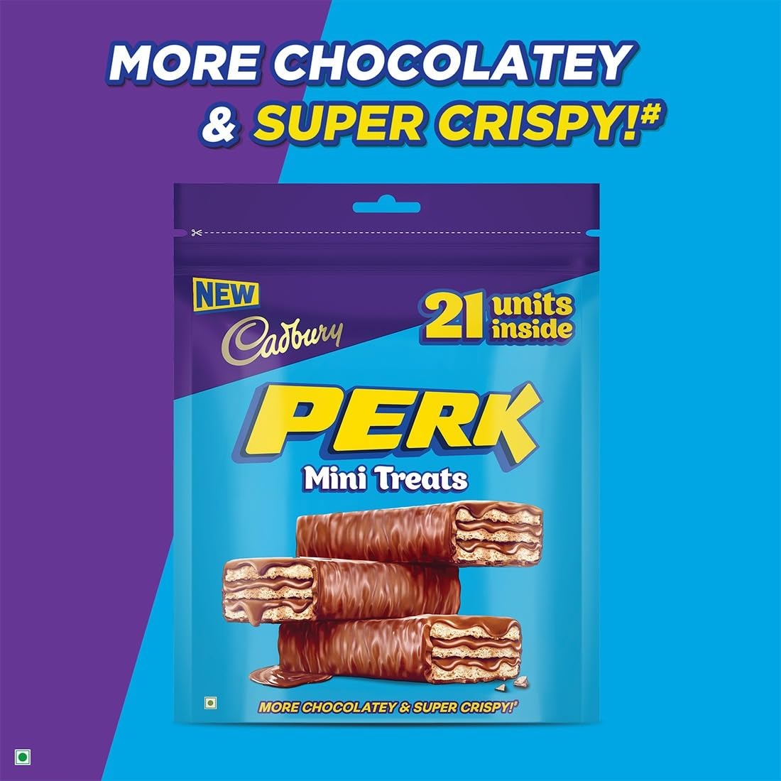 Cadbury Perk Mini Treats Chocolate Coated Wafers Bars - 21 Units ...