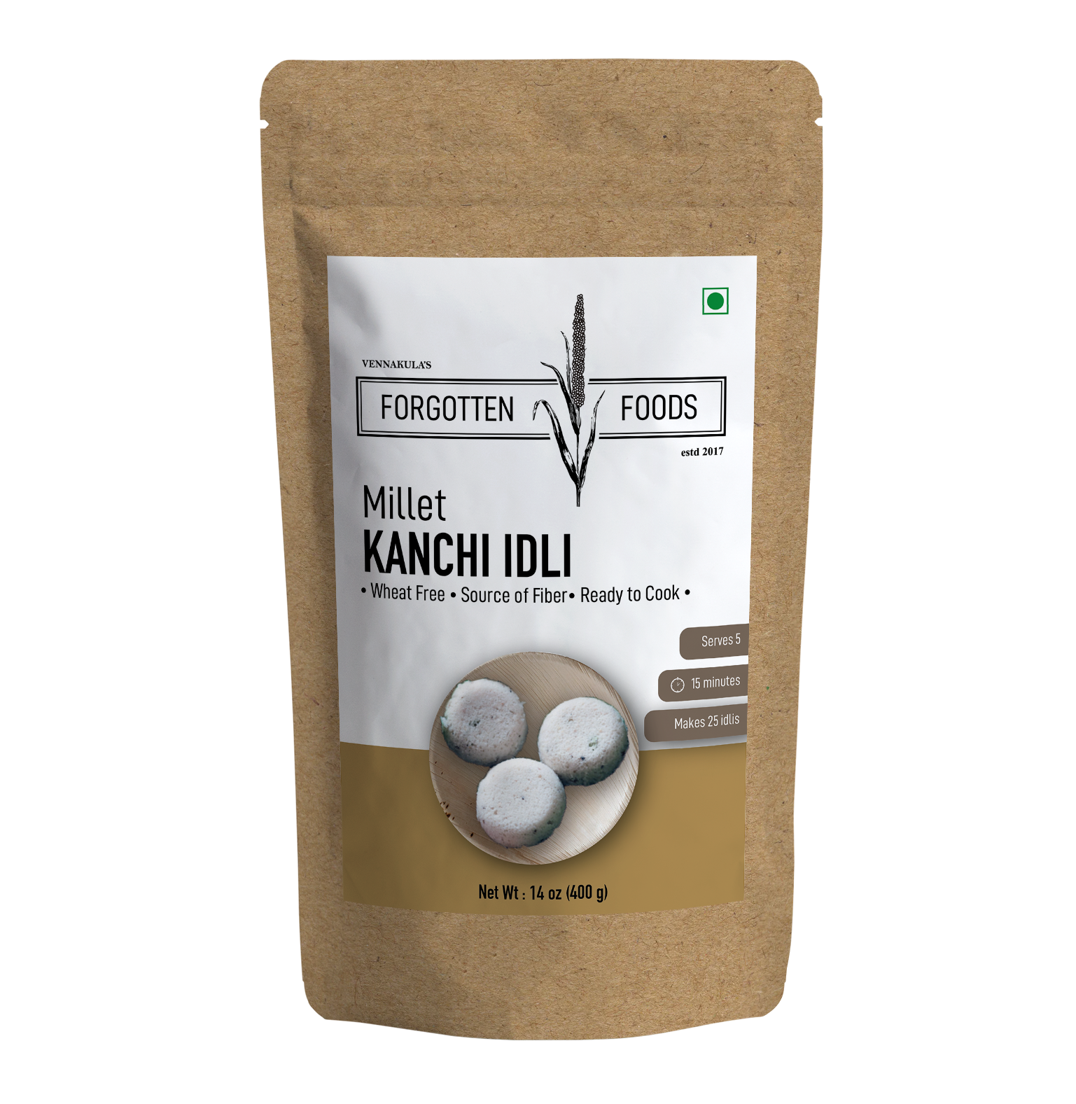 Forgotten Foods Millet Kanchi Idli - 400 gms - Veeha Foods