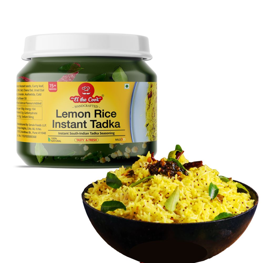 El The Cook Lemon Rice Tadka Jar - 180 gms - Veeha Foods