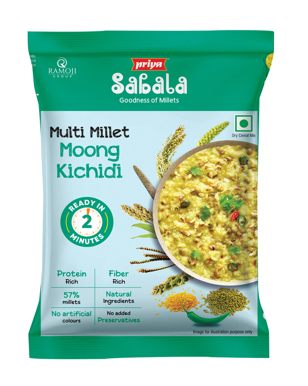 Sabala Multi Millet Moong Kichidi - 60 gms - Veeha Foods