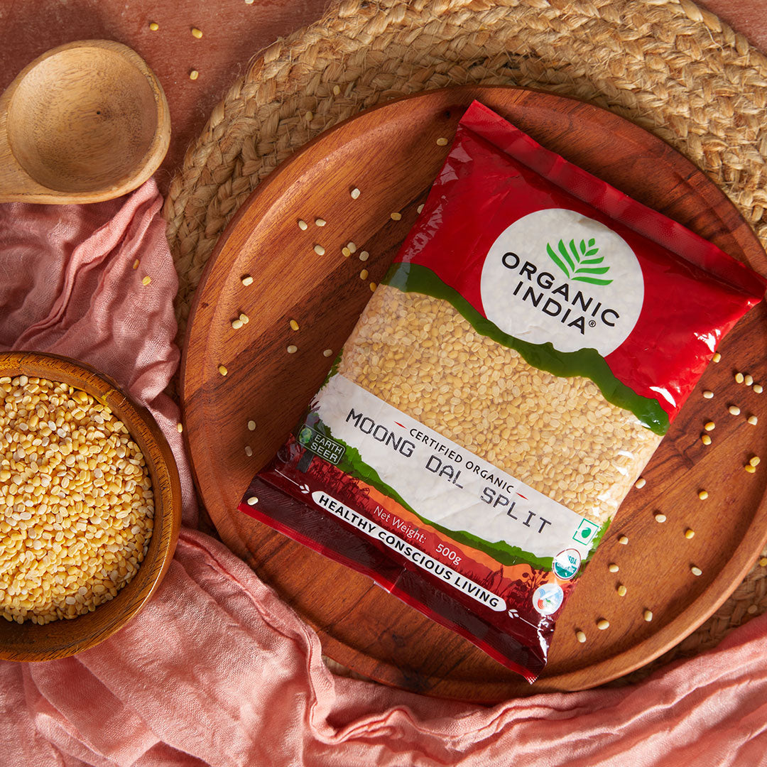 Organic India Moong Dal Dhuli - 500 gms - Veeha Foods