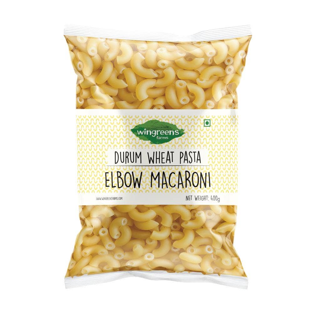 Wingreens Farms Durum Wheat Pasta - Elbow Macaroni - 400 gms - Veeha Foods