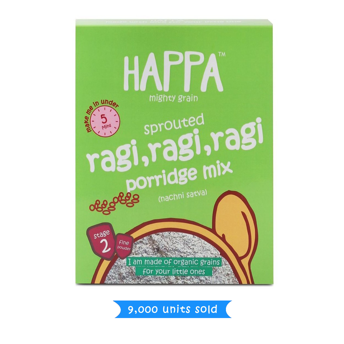 Happa Instant Sprouted Ragi Cereal - 200 gms - Veeha Foods
