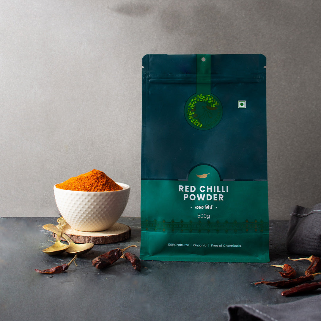 Gir Organic Red Chilli Powder Stone Ground - Veeha Foods