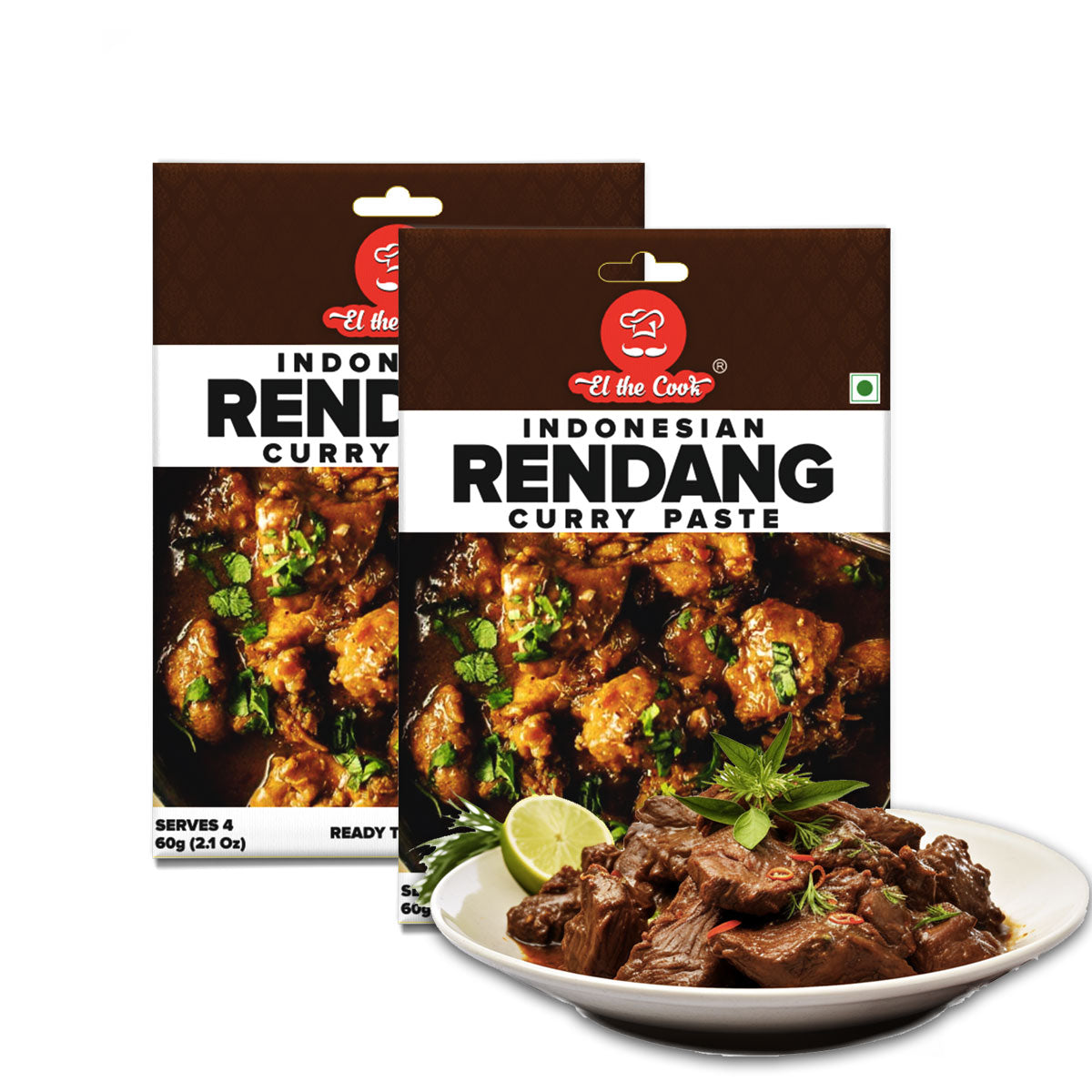 El The Cook Indonesian Rendang Curry Paste - 60 gms (Pack of 2) - Veeha ...