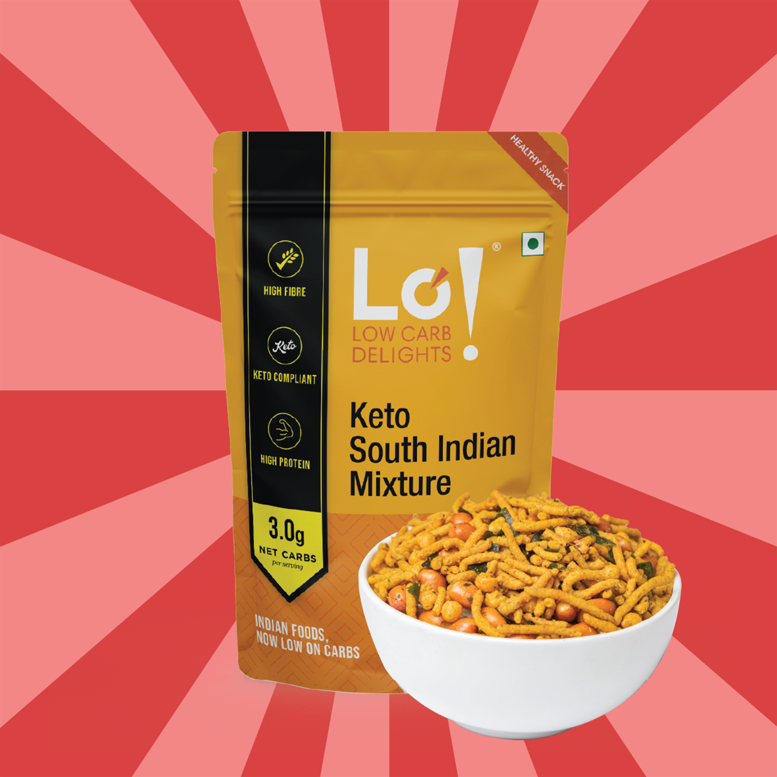 Lo Low Carb Delights Keto South Indian Mixture - Veeha Foods