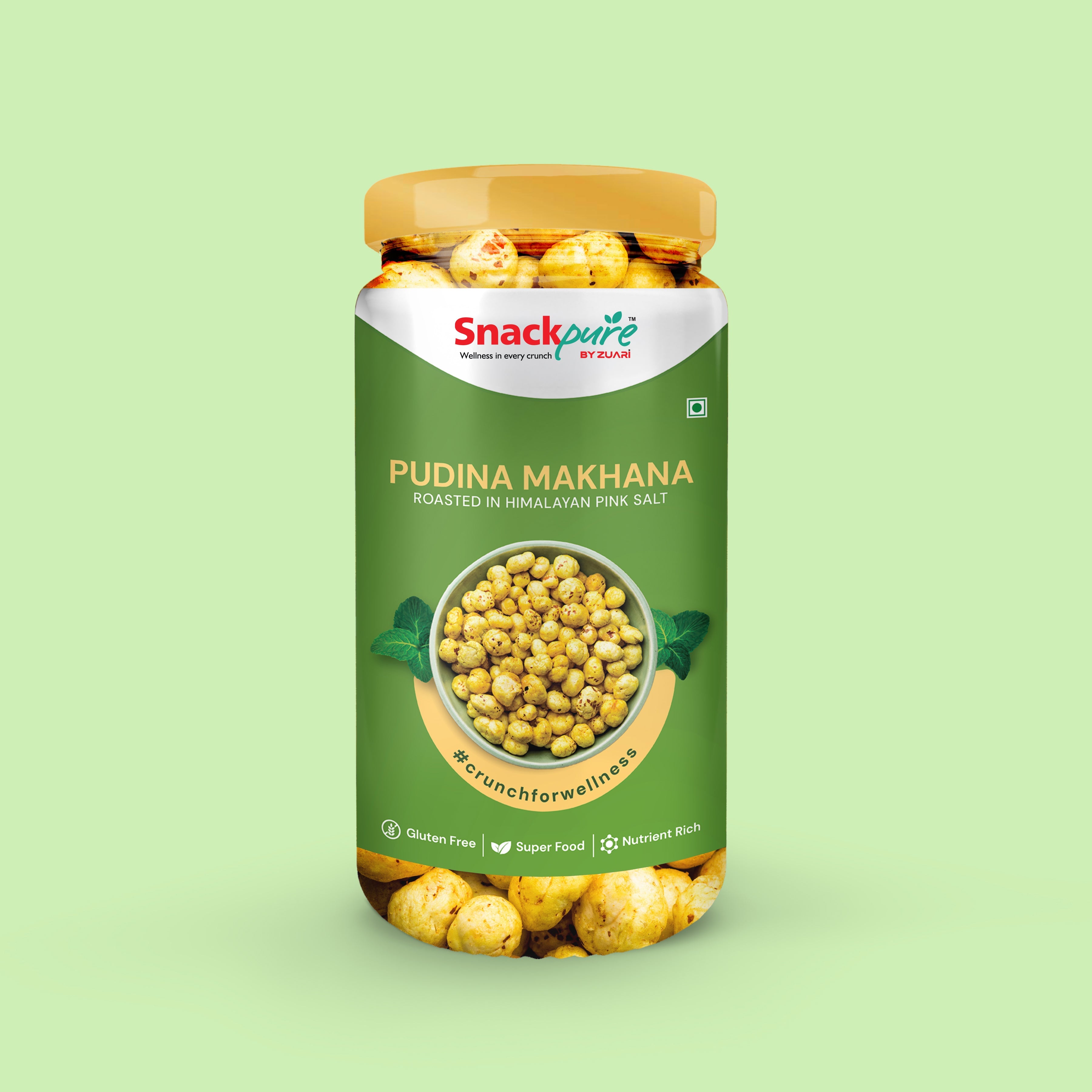 SnackPure Crunchy Tangy Tomato Makhana Roasted in Himalayan Pink Salt ...