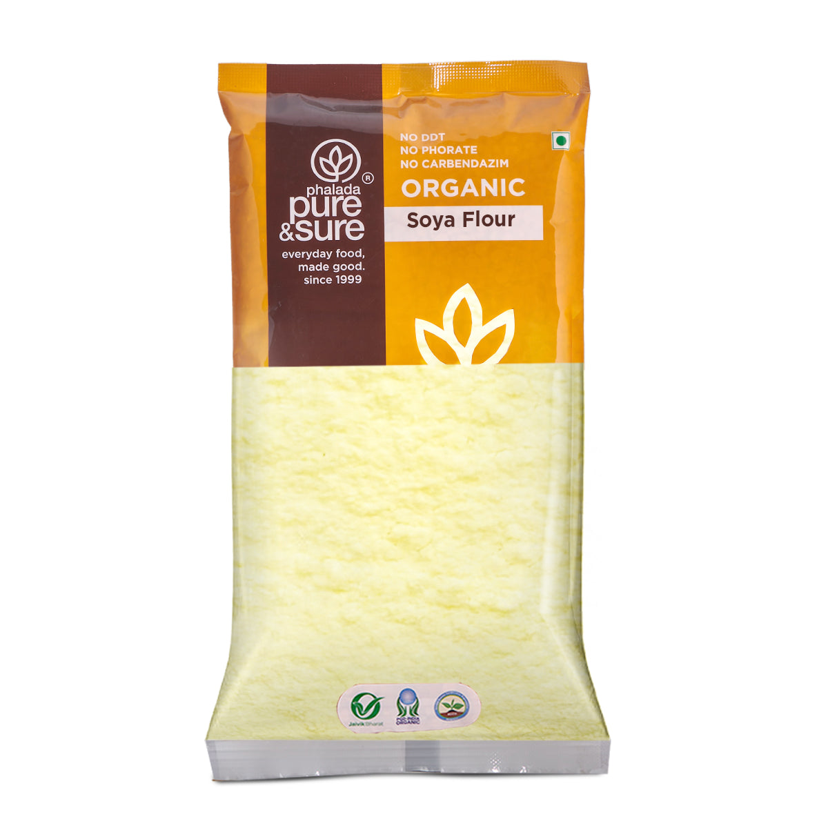 Pure & Sure Organic Soya Flour - 500 gms - Veeha Foods