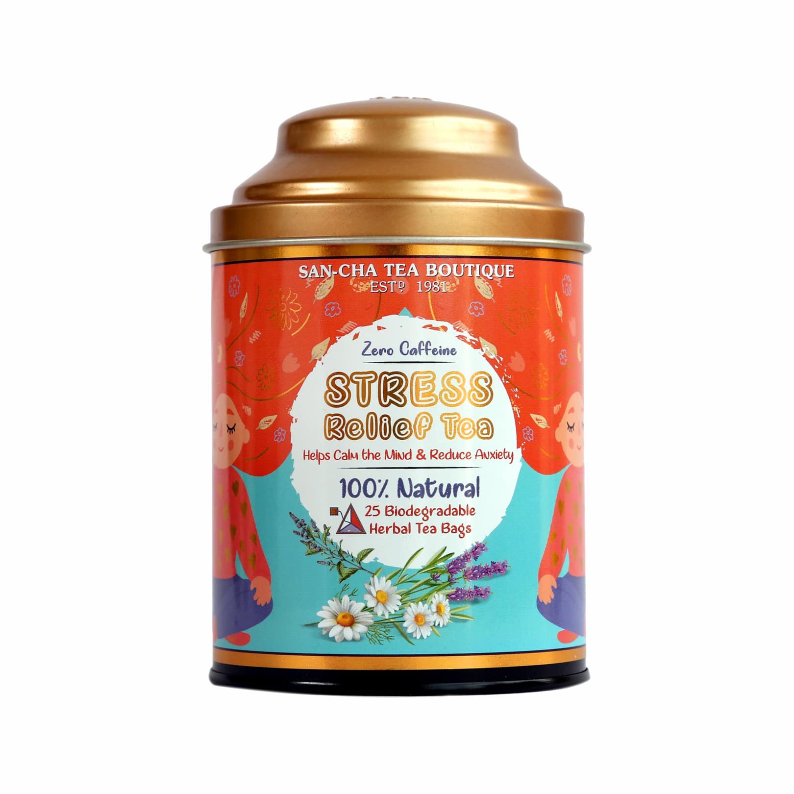 Sancha Tea Stress Relief Caffeine free Herbal Tea - Veeha Foods