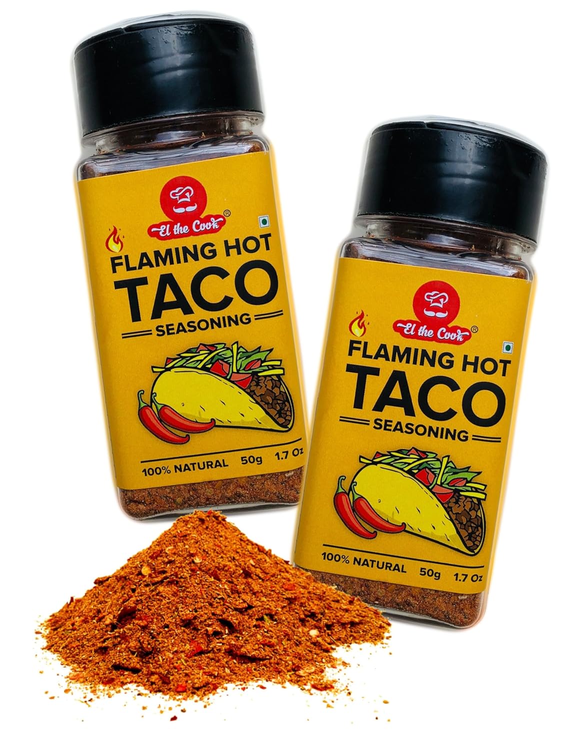El The Cook Flaming Hot Taco Seasoning - 50 gms (Pack of 2) - Veeha Foods