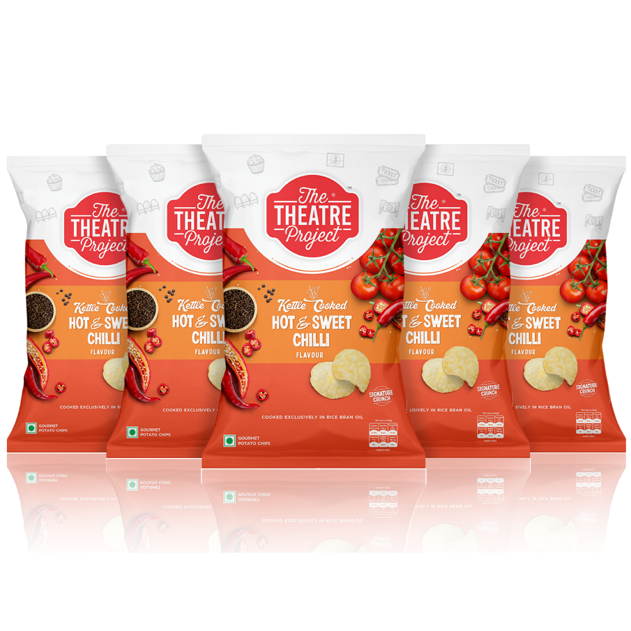 The Theatre Project Hot & Sweet Chilli Potato Chips - Pack of 5 - Veeha ...
