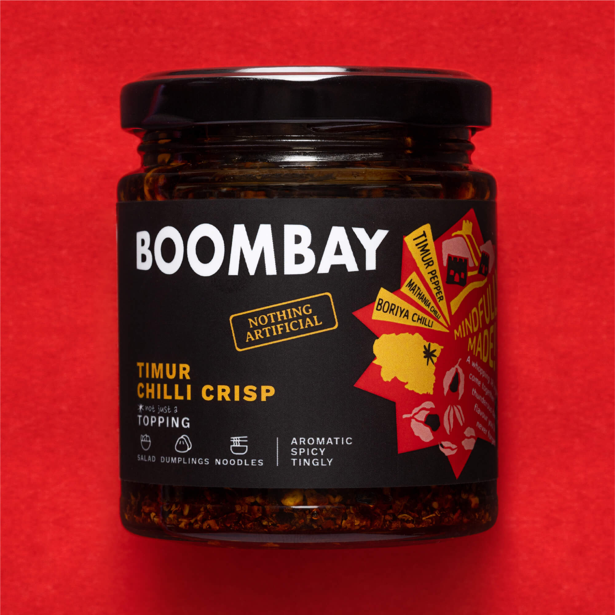 Boombay Timur Chilli Crisp - 190 gms - Veeha Foods