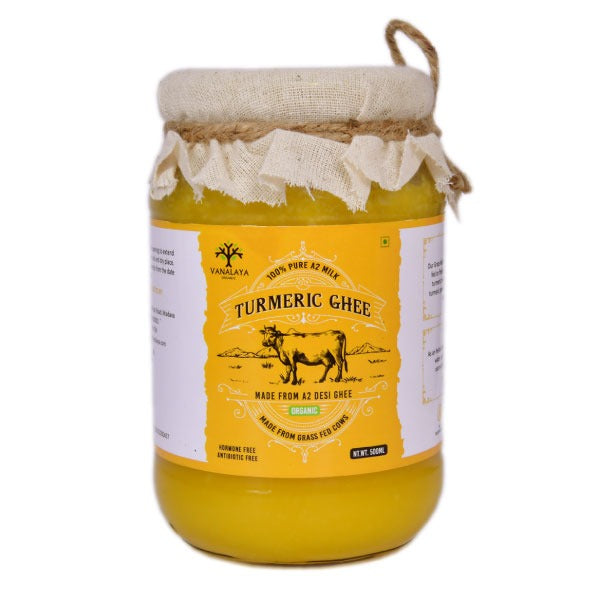 Vanalaya Turmeric Infused Desi Cow Ghee - 500 ml - Veeha Foods